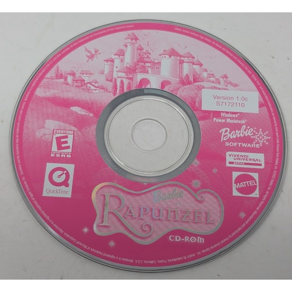 Video Games & Consoles | Barbie Rapunzel Pc Game Cdrom Loose Disc 202 ...